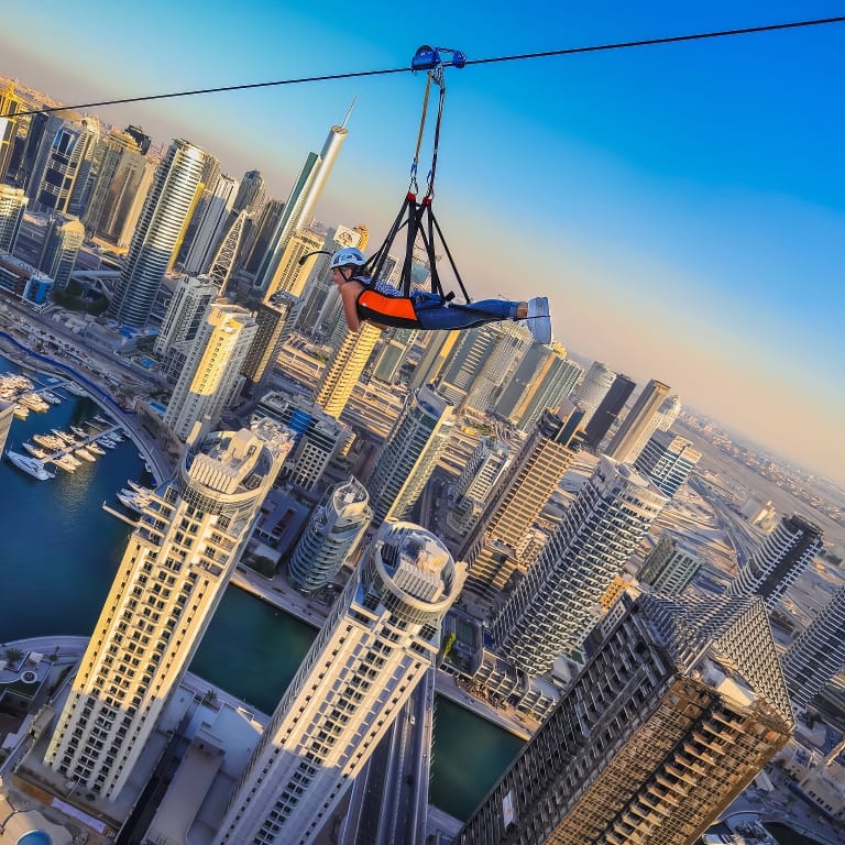 XLine Dubai Marina - The Longest Urban Zipline in The World XDubai ...